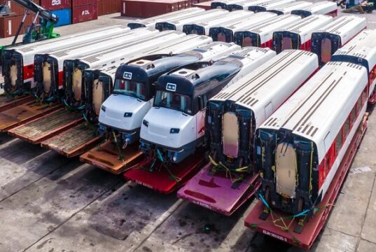 Lagos takes delivery of 2 trains for Red Line Rail System